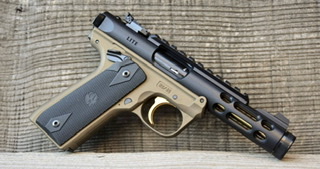 Custom Ruger Mark IV 22/45 Lite W/ 1/2×28 TB Midnight Bronze Cerakote ...