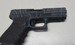 Glock 19 GEN3 9mm Shark Coast Tactical Custom Blue Topography Optic ...