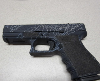 Glock 19 GEN3 9mm Shark Coast Tactical Custom Blue Topography Optic ...