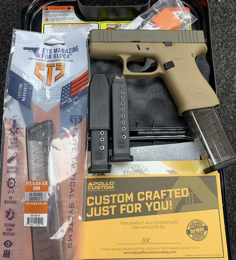 GLOCK 43X G43X GEN 5 FDE 19 ROUND MAGAZINE – Phoenix – Semi Auto ...