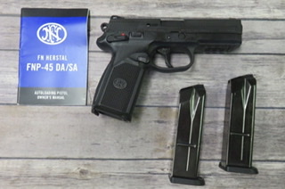 FN FNP-45 chambered in .45 acp with case and manual. State Compliant ...