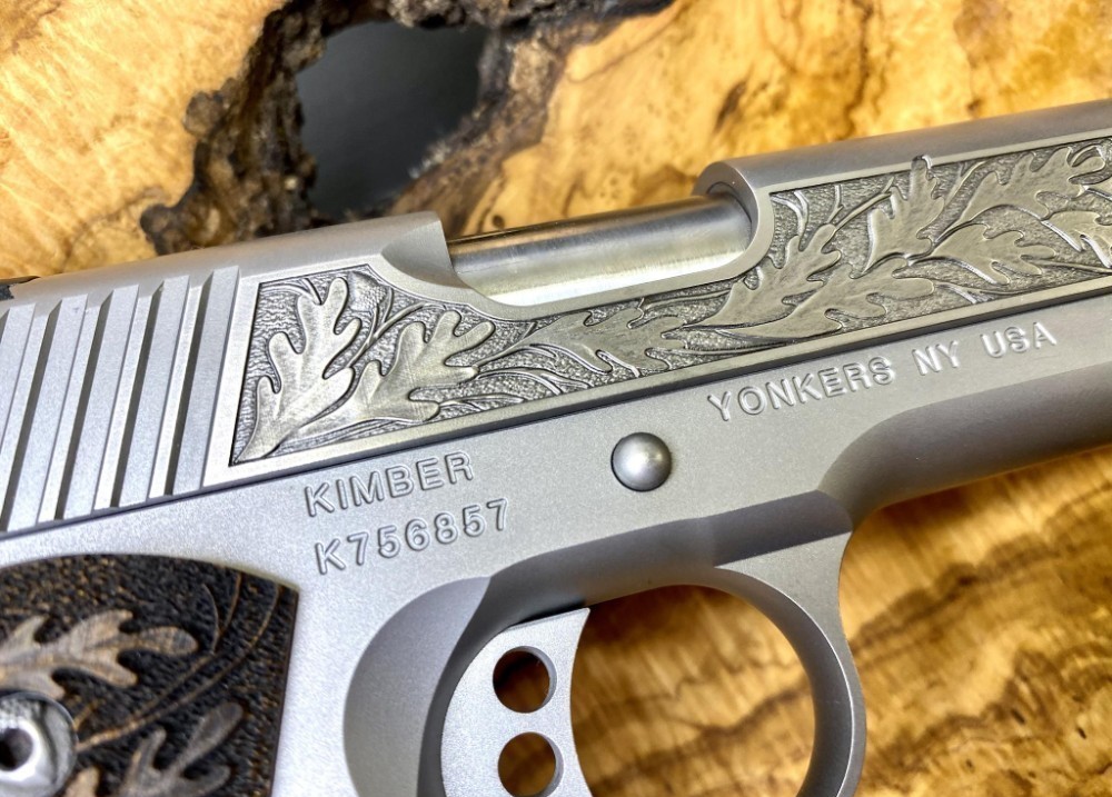 Kimber 1911 Custom Engraved Woodsman by Altamont .45ACP – Kingman ...