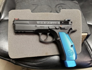 NIB CZ-USA CZ 75 SP-01 COMPETITION 9MM 4.6 FIBER OPTIC 21+1 CZ75 BLUE ...